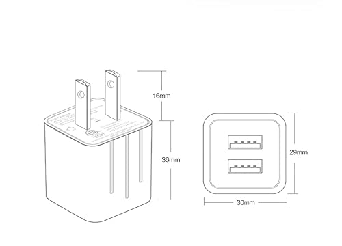 Quick Charge 3.0 Ylishi 10W USB Wall Charger Block Fast USB Wall Plug Compatible Phone 13/13 Mini/13 Pro/13 Pro Max/12 Pro Max SE (White)