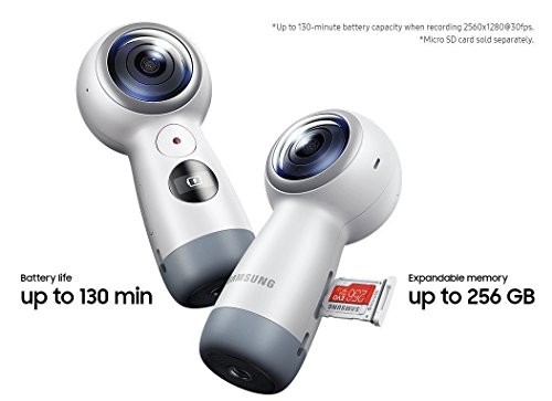 Samsung Gear 360 SM-R210 (2017 Edition) Spherical Cam 360 degree 4K Camera (International Version) (Renewed)