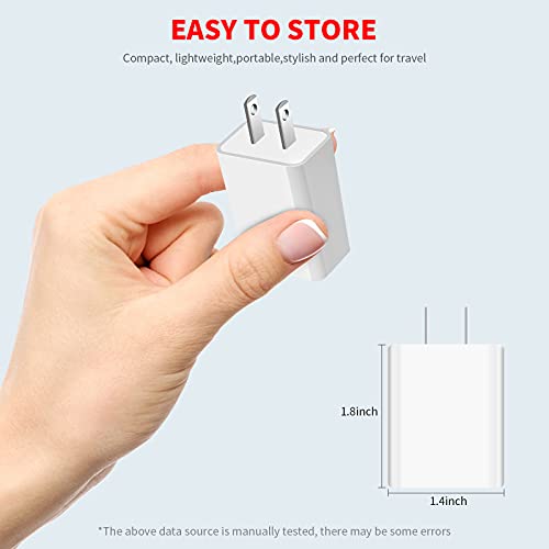 MEROM USB Wall Charger, 5V 2A Power Adapter Universal USB Plug Cell Phone Charger Block Cube Compatible with iPhone Samsung Galaxy S7/S6/S5 Edge, Google Nexus, LG, HTC, Huawei, Moto and More(3 Pack)