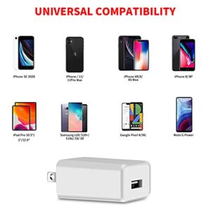 MEROM USB Wall Charger, 5V 2A Power Adapter Universal USB Plug Cell Phone Charger Block Cube Compatible with iPhone Samsung Galaxy S7/S6/S5 Edge, Google Nexus, LG, HTC, Huawei, Moto and More(3 Pack)