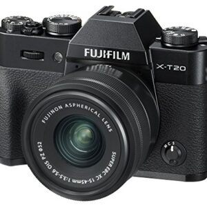 Fujifilm X-T20 Mirrorless Digital Camera w/XC15-45mmF/3.5-5.6 OIS PZ Lens - Black