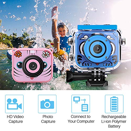 Digital Camera, Kids Camera Waterproof Vlogging Camera Sports Camera, Shockproof Anti-Fall Compact Portable Mini Cameras with Powerful Battery Life,Gift for Girls Boys