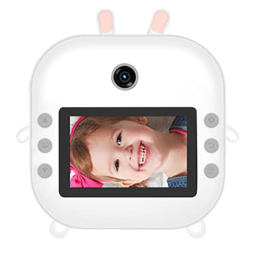 Kids Instant Print Camera - Mini Kids Camera with 2.4in HD Large Screen & Dual Lens,Digital Camera for Kids with Zero Ink Print Paper, Kid Camera Gift for Girls Boys 5-12 Years Old Huugy