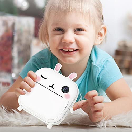 Kids Instant Print Camera - Mini Kids Camera with 2.4in HD Large Screen & Dual Lens,Digital Camera for Kids with Zero Ink Print Paper, Kid Camera Gift for Girls Boys 5-12 Years Old Huugy