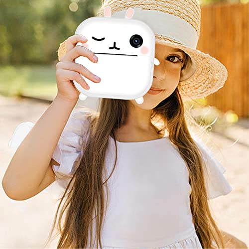 Kids Instant Print Camera - Mini Kids Camera with 2.4in HD Large Screen & Dual Lens,Digital Camera for Kids with Zero Ink Print Paper, Kid Camera Gift for Girls Boys 5-12 Years Old Huugy