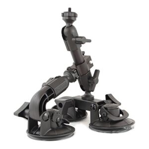 delkin devices fat gecko triple suction camera mount (ddmnt) , black