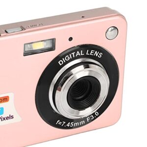 DAUERHAFT Digital Camera, Anti Shake 2.7in LCD 4K Vlogging Camera Built in Fill Light for Photography(Pink)