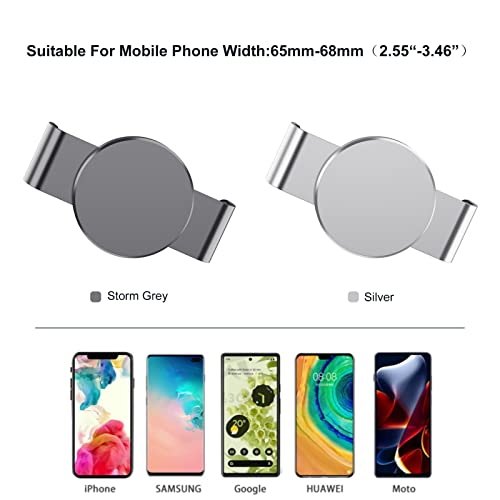 ALLHELP Metal Mobile Phone Clip Magnetic car [Clamp and Remove at Any time] Phone Clip for All Magnet Car Holder Cell Phone Magnetic Plate Compatible with iPhone 14 Pro Max, Samsung, and More