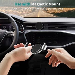 ALLHELP Metal Mobile Phone Clip Magnetic car [Clamp and Remove at Any time] Phone Clip for All Magnet Car Holder Cell Phone Magnetic Plate Compatible with iPhone 14 Pro Max, Samsung, and More