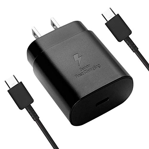 25W Super Fast Type C Charger + Cable Compatible with Samsung Galaxy S22 Ultra Charger, Samsung Charger Type C, Samsung Fast Charger, Type C Charging Block, Wall S21 USB C Fast Charger…