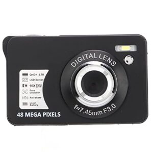 Jopwkuin Digital Camera, Anti Shaking High Resolution HD Digital Camera 2.7K 48MP 16x Zoom for Shooting