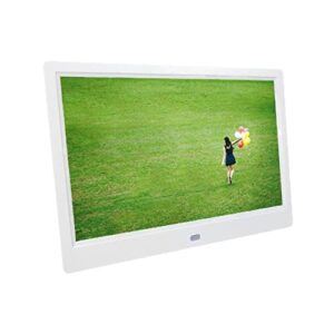 10 inch screen led backlight hd 1024 * 600 digital photo frame electronic album picture music movie full function (color : white, size : uk plug)