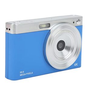 Digital Camera, Kids Camera 4K Digital Camera 2.88in IPS HD Mirrorless 16X Zoom 50MP Compact Portable Mini Cameras for 4-15 Year Old Kid Children Teen Student Girls Boys(Blue)