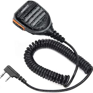 ABBREE AR-780 Two Way Radio Rainproof Handheld Speaker Mic Microphone(Upgrade of BF-S112), Remote Shoulder Mic for GMRS Radio Baofeng UV-5R BF-F8HP UV-5RX3 GM-15PRO TP-8Plus BF-888S S9Plus Ham Radio