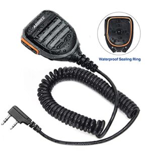 ABBREE AR-780 Two Way Radio Rainproof Handheld Speaker Mic Microphone(Upgrade of BF-S112), Remote Shoulder Mic for GMRS Radio Baofeng UV-5R BF-F8HP UV-5RX3 GM-15PRO TP-8Plus BF-888S S9Plus Ham Radio