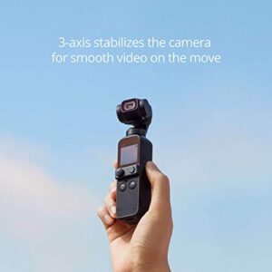 DJI Pocket 2 - Handheld 3-Axis Gimbal Stabilizer with 4K Camera, 1/1.7” CMOS, 64MP Photo, Pocket-Sized, ActiveTrack 3.0 (Renewed)