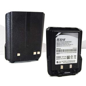 elxjar (2-pack) 3.7v 2000mah knb-46l li-ion battery for kenwood tk-3230 tk3230 tk-3238 tk-3400 portable two way radio