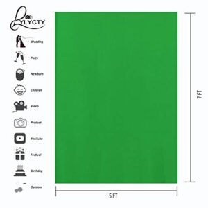 LYLYCTY 5x7ft Green Screen Key Backdrop Soft Pure Green Studio Background ID Photo Photography Backdrop Photo Backdrops Customized Studio Photography Backdrop Background Studio Props LY166