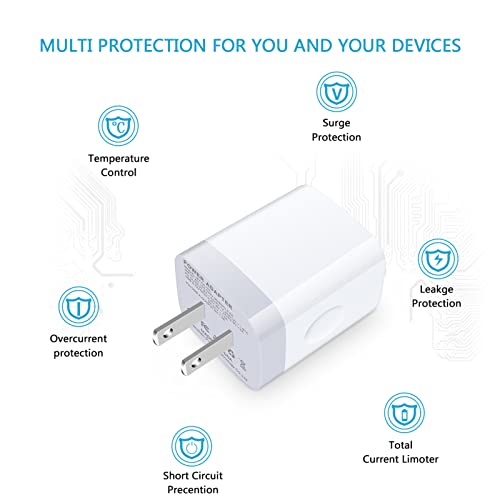 USB C Wall Charger, PD Charger Adapter, 3Pack 20W Power Delivery +Quick Charge 3.0 Dual Port Fast Charger Block Wall Plug for iPhone 14 13 12 11 Pro Max Mini 10 SE XR XS X,Samsung S23 S22 S21 S20 A13