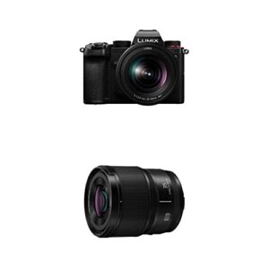 panasonic lumix s5 full frame mirrorless camera, 4k 60p video recording with lumix s series camera lens