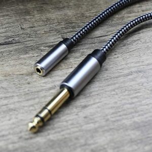 MORELECS 3.5mm to 1/4 Adapter, 1/4 to 3.5mm Adapter 6.35mm 1/4" Male to 3.5mm 1/8" Female TRS Stereo Audio Cable Nylon Braid Compatible for Amplifiers, Guitar, Piano, Home Theater Devices