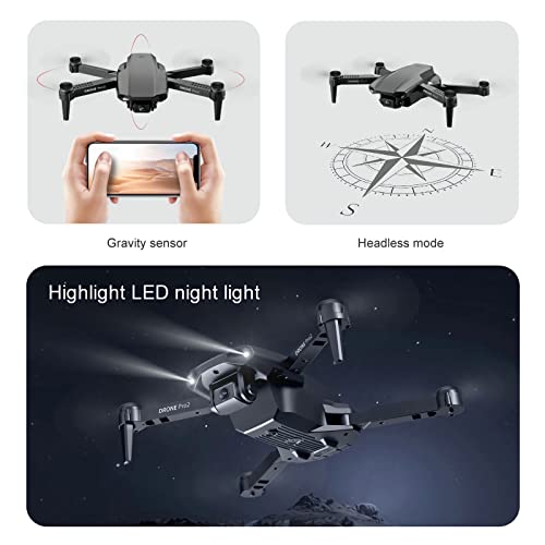 LGDEERCO Folding Drone 4K HD Dual Camera with 50x Zoom Lens HD Image Transmission Add Music Online MV Online Editor Intelligent Height Setting