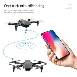 LGDEERCO Folding Drone 4K HD Dual Camera with 50x Zoom Lens HD Image Transmission Add Music Online MV Online Editor Intelligent Height Setting