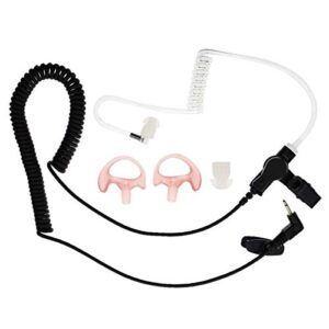 autokay new 2.5mm earpiece wired headset with coiled tube for harris police radio xg25 xg75 p7300 motorola kenwood