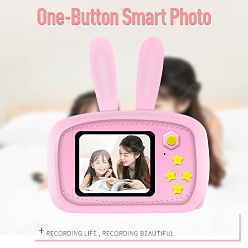 Kids Camera, Rabbit Shape Video LCD Screen Kid Camera, Kids Camera for Girls, USB Data Transfer Kids Digital Camera, Battery Powered Toddler Camera Yellow