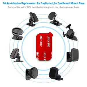 pop-tech Sticky Adhesive Pad Replacement for Car Dashboard Magnetic Phone Mount Base, 8pcs 3M VHB Double Sided Sticker Heat Resistance Tape for Magnet Cellphone Holder & Windshield Dash Cam