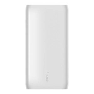 Belkin BoostCharge 20k mAh Power Bank, Portable USB-C Charger, Phone Charger Battery Pack for iPhone 14, iPhone 13, iPhone 12 w/ USB-C Cable Included - White