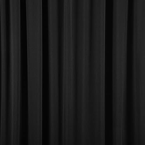 10 ft x 10 ft Wrinkle Free Black Backdrop Curtain Panels, Polyester Photography Backdrop Drapes, Wedding Party Home Decoration Supplies