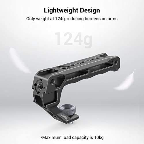 SmallRig Top Handle with 3/8"-16 Locating Holes for ARRI Grip for Camera Cage, Universal Video Rig with 5 Cold Shoe Adapters to Mount DSLR Camera with Microphone/LED Light/Monitor - 3765