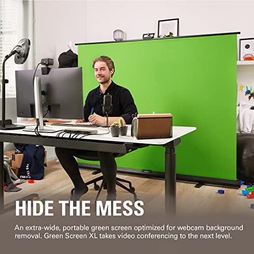 Elgato Green Screen XL - Extra Wide 79x72 Chroma Key Panel, Wrinkle-Resistant Fabric for Background Removal for Streaming, Video Conferencing, on Instagram, YouTube, TikTok, Zoom, Teams, OBS