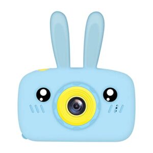 kids camera, rabbit shape video lcd screen kid camera, kids camera for girls, usb data transfer kids digital camera, battery powered toddler camera blue