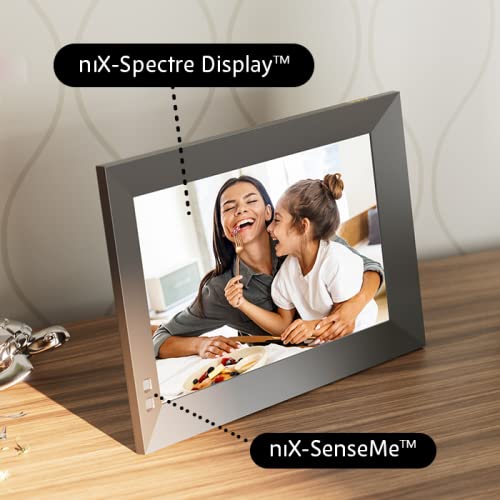 Nixplay 10.1 inch Touch Screen Digital Picture Frame with WiFi (W10K) - Black-Gold - Unlimited Cloud Photo Storage - Share Photos and Videos Instantly via Email or App - Preload Content