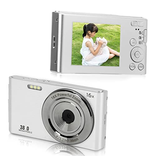 Digital Camera,1080P HD Digital Camera for Kids, 38MP 16X Digital Zoom Video Camera with 2.4 Inch LCD Screen, Portable Compact Camera for Teens Beginners Students Boys Girls