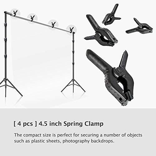 Julius Studio Photo Video Studio 10 x 9.6 feet (W x H) Length Adjustable Muslin Background Backdrop Support System, Backdrop Stand with Carry Bag, JSAG505