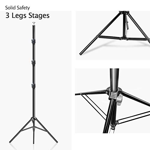 Julius Studio Photo Video Studio 10 x 9.6 feet (W x H) Length Adjustable Muslin Background Backdrop Support System, Backdrop Stand with Carry Bag, JSAG505