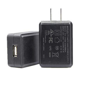 USB Wall Charger 5V 2A Power Adapter with 10W US Plug Block for Tablets and Phones with Power Delivery (Black 1pack)