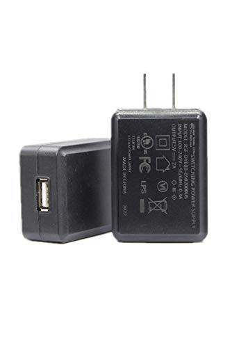 USB Wall Charger 5V 2A Power Adapter with 10W US Plug Block for Tablets and Phones with Power Delivery (Black 1pack)