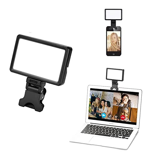 King Ma Selfie Light for Video Conferencing Lighting, LED Video Clip Light Portable Phone Ring Light Streaming Filming Light for YouTube, Zoom Meetings, TikTok Live Streaming, Makeup