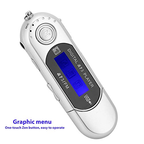 Portable MP3 Player with Earphone Support FM Radio Voice Recorder TF Card, Music Player with LCD Screen USB 2.0 High Speed Transfer Multifunction MP3 Player for Walking Sier