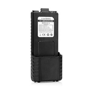 baofeng bl-5l 3800mah extended battery compatible with uv-5r rd-5r uv-5rtp uv-5r plus, original pack, black