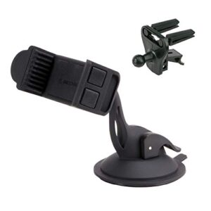 scosche hdvm-1 3-in-1 universal vent and suction cup mount for mobile devices | stickgrip base and vent clips included