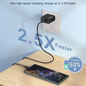 USB C Wall Charger,45W Super Fast Charger and 5FT Type C Charger Cable Fast Charging for Samsung Galaxy S22/S22 Ultra/S22+/S21/S21Ultra/S21+/S20/S20Ultra/Note20/Note 20Ultra/Note10+/iPad Pro12.9/11