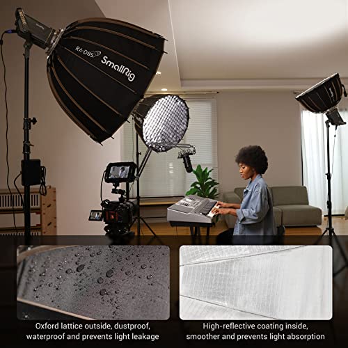 SMALLRIG Parabolic Softbox Quick Release, Parabolic Softbox, Compatible with SmallRig RC 120D/RC 120B/RC 220D/RC220B and Other Bowens Mount Light (21.6inch/55cm)