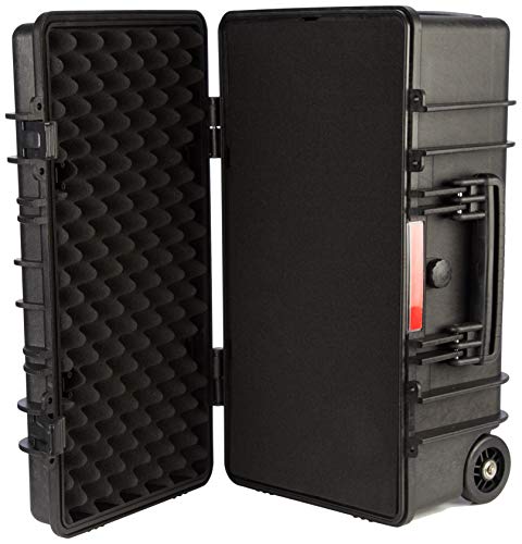 Monoprice Weatherproof Hard Case - Internal (20.51 x 10.94 x 7.48in) With Customizable Foam, Shockproof, Ultraviolet And Impact Resistant Material