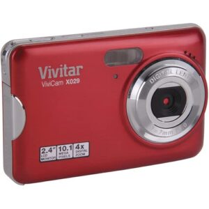 Vivitar Vivicam X029 10.1 Megapixel Digital Camera with 4x Digital Zoom and 2.4" Viewing Screen - Strawberry finish