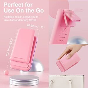 Pink Wireless Charger, Charging Station for iPhone 14 13 12 11 Pro/Pro Max/XR/XS/X, AirPods Pro 2/3/Pro/ 2, iWatch 8~2 SE with QC3.0 Adapter